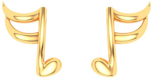 PC Chandra Jewellers Music Logo Yellow Gold 14kt Stud Earring Price in ...