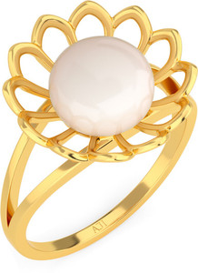 Joyalukkas Pearl Sunflower 22kt Pearl Yellow Gold ring Price in India ...