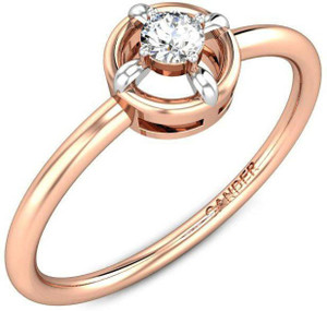 Candere by Kalyan Jewellers Solitaire Style 18kt Diamond Rose Gold ring ...