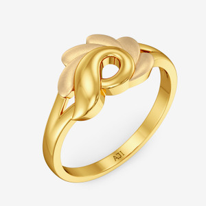 Joyalukkas Stylish Leaf Design Kid’s Gold Ring 22kt Yellow Gold ring ...