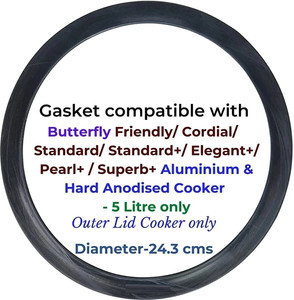 PRV Gasket compatible with Butterfly Outer Lid Pressure cooker 5 Ltr ...