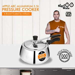 SigriWala Apple Arc Aluminium Induction base Inner Lid 3.5 Ltr 3.5 L ...