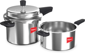 IMPEX EP3C5 Stainless steel pressure cooker combo 3 L, 5 L Outer Lid ...