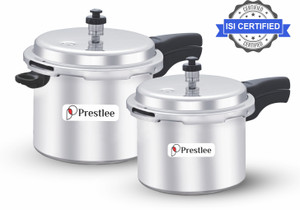 Prestlee DELUXE 5, 3 Liter Aluminium Outerlid Pressure Cooker Combo 5 L ...