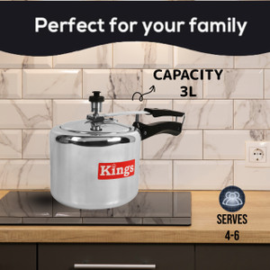 Kings Kings 3 L Inner Lid Induction Bottom Pressure Cooker Price in ...