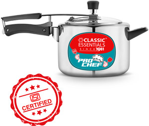 Classic Essentials Prochef Aluminium Pressure Cooker | ISI Certified ...