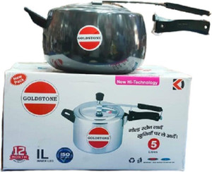 Om bartan bhandar 5 L Inner Lid Induction Bottom Pressure Cooker Price ...