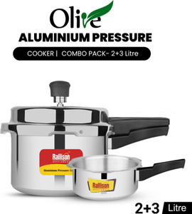 Rallison Appliances Olive 2+3L Non IB Cooker Combo 2 L, 3 L Outer Lid ...