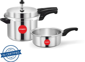 Snapple 5 Liter + 3 Liter Pressure Cooker Combo Pack, ISI Certified 5 L ...