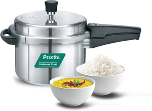 Preethi Neo 3L Stainless Steel Outerlid Pressure Cooker (PC 021) 3 L ...