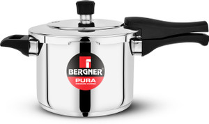 BERGNER Pura Triply Bottom Outer Lid 3.5 L Outer Lid Induction Bottom ...