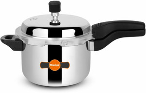 ORANGE Orange Triply Stainless Steel Cooker 3L Outer Lid 3 L Induction ...