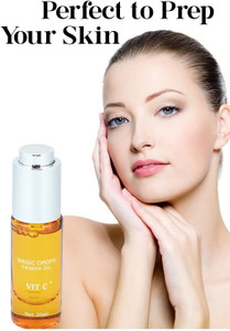 HUZURLU New Magic Drops Primer Oil For Face Infused With Vitamin C+ ...