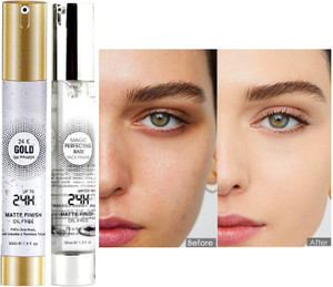 HUZURLU PROFESSIONAL 24K GOLD & SILVER MATTE FINISH MAKEUP BASE PRIMER ...