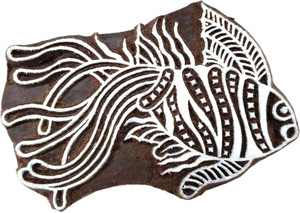 Kraftwala Wooden Deep Carved Fish Stamp Art Craft Printing Blocks Price ...