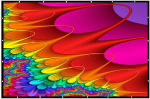 Moiz 280 inch Projector Screen,4K 16:09 Portable Eyelet Premium ...