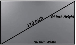 QUARSON 110 inch Diagonal ALR Grey Colour Foldable Screen Material ...