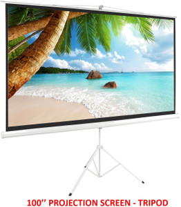 NP Tech 100 Inch Tripod with Insta-Lock Projector Screen Projector ...