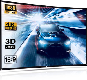 dev lite screens 130 Inch- 9.5FTx 5.3FT Foldable 16:9 4K Projector ...