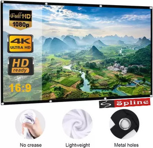 Spline 120" Inch Projector Screen 8 x 6 Feet 4:3 Ratio 3D UHD (W) 96 x ...