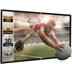 dev lite screens 72 Inch Projector Screen,4K HD 16:9 Portable Video ...