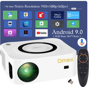 Omex 6500LM Android 9.0 Smart Projector 5G Wi-Fi BT 1920×1080p ( 60fps ...