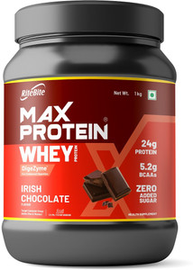 RiteBite Max Protein Whey Protein Powder Irish Chocolate, 100% Whey ...