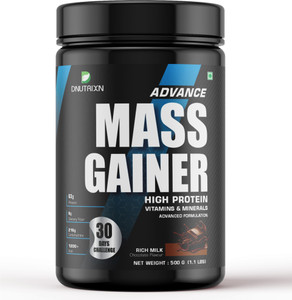 DNUTRIXN Advance High Protein Mass Gainer |High Whey Protein 63G |High ...