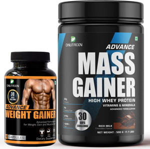 DNUTRIXN Advance High Protein Mass Gainer |High Whey Protein 63G |High ...