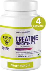 Muscle Asylum Creatine Monohydrate Powder, Pack of 16g, (4 Servings ...