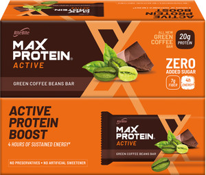 RiteBite Max Protein Bar Active Green Coffee Beans, Sugar Free, Healthy ...