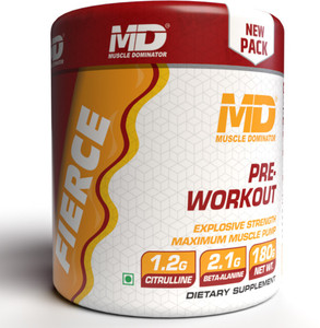 Muscle Dominator Fierce Pre-Workout Supplement with Citrulline & B ...