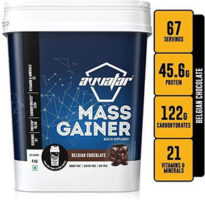 Avvatar AvvtarMASS GAINER POWDER Pack of 4Kg Belgian Chocolate Flavour ...