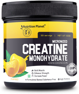 Nutrition Planet Micronized Creatine Monohydrate (Mango, 100g - 33 ...