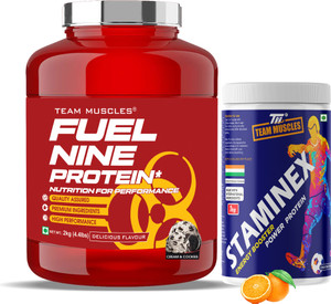 TEAM MUSCLES TM Fuel Nine Protein-2Kg With Staminex Energy Drink-1 Kg ...
