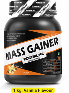 POWERLIFT Mass Gainer For Lean Muscle Gain, High Protein with Vitamins ...