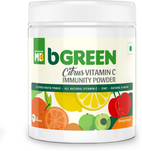 bGreen Citrus Vitamin C Immunity Powder, Orange Flavour Plant-Based ...