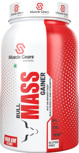 Muscle Gears Bull Mass Gainer 2lbs Mango Malai Weight Gainers/Mass ...
