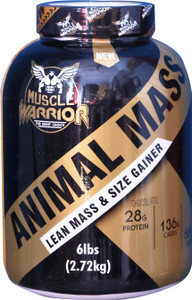 Muscle Warrior Animal Mass Lean Mass & Size Gainer 6 lbs (2.72Kg ...