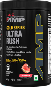 GNC AMP Gold Series Ultra Rush | 450 gm (Watermelon) Pre Workout Price ...