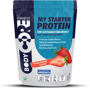 Body Core Science My Starter Protein-1 Kg (Strawberry) Whey Protein ...