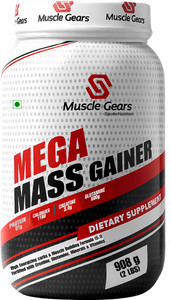 Muscle Gears Mega Mass Gainer 2 lbs Belgium Chocolate Weight Gainers ...