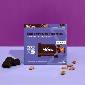RiteBite Max Protein Daily Choco Almond 10g Protein Bars with 5g Fiber ...