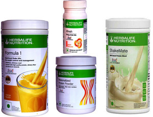HERBALIFE FORMOLA 1 SHAKE MANGO +PROTIEN 200g +AFRESH PEACH + SHAKEMATE ...