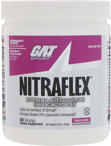 GAT Sport Nitraflex Advanced 30 Servings Watermelon Flavor Powder ...