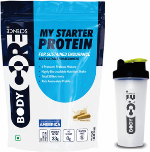 Body Core Science My Starter Protein-1 Kg (Kesar Pista) With Shaker ...
