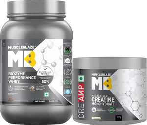 MUSCLEBLAZE Biozyme Performance with Creatine Monohydrate CreAMP, 100 g ...