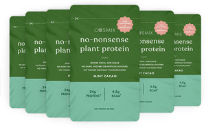 COSMIX No Nonsense Plant Protein-Organic Pea & Rice Isolate,Daily Vegan ...