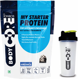 Body Core Science My Starter Protein-1 Kg (Creamy & Cookie) With Shaker ...