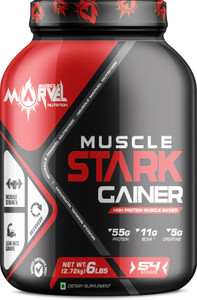 MUSCLE MARVEL NUTRITION Muscle Stark Gainer 2.72kg Malai Kulfi Lean ...